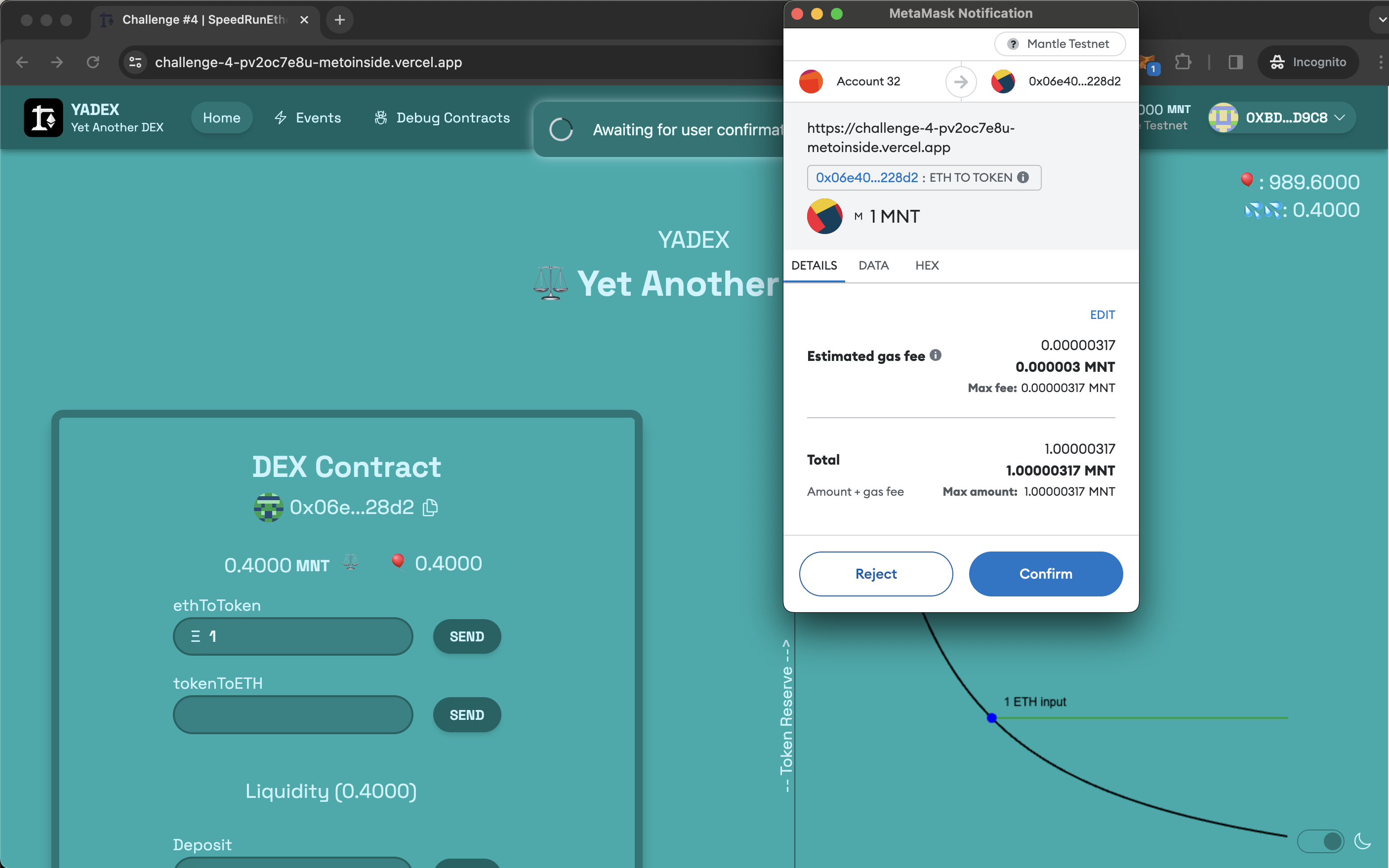 YADEX-Yet AnotherDEX | ETHGlobal